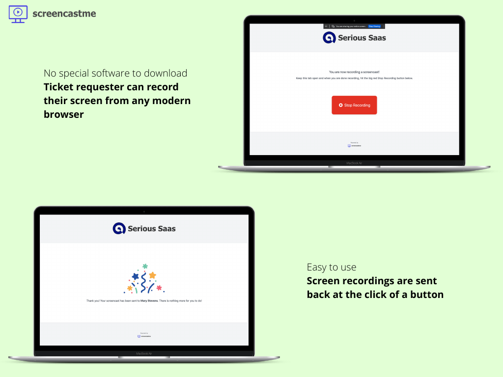 Screencast Me App Integration with Zendesk Support